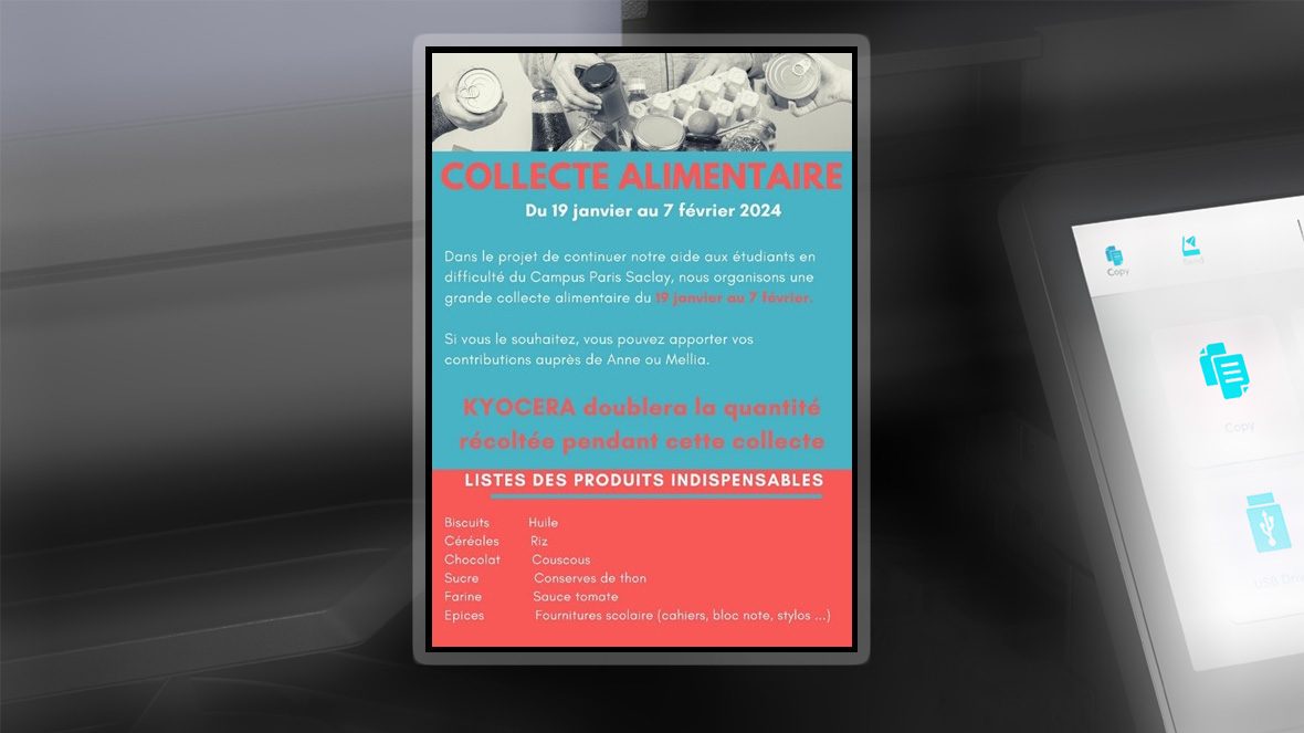Collecte alimentaire Kyocera